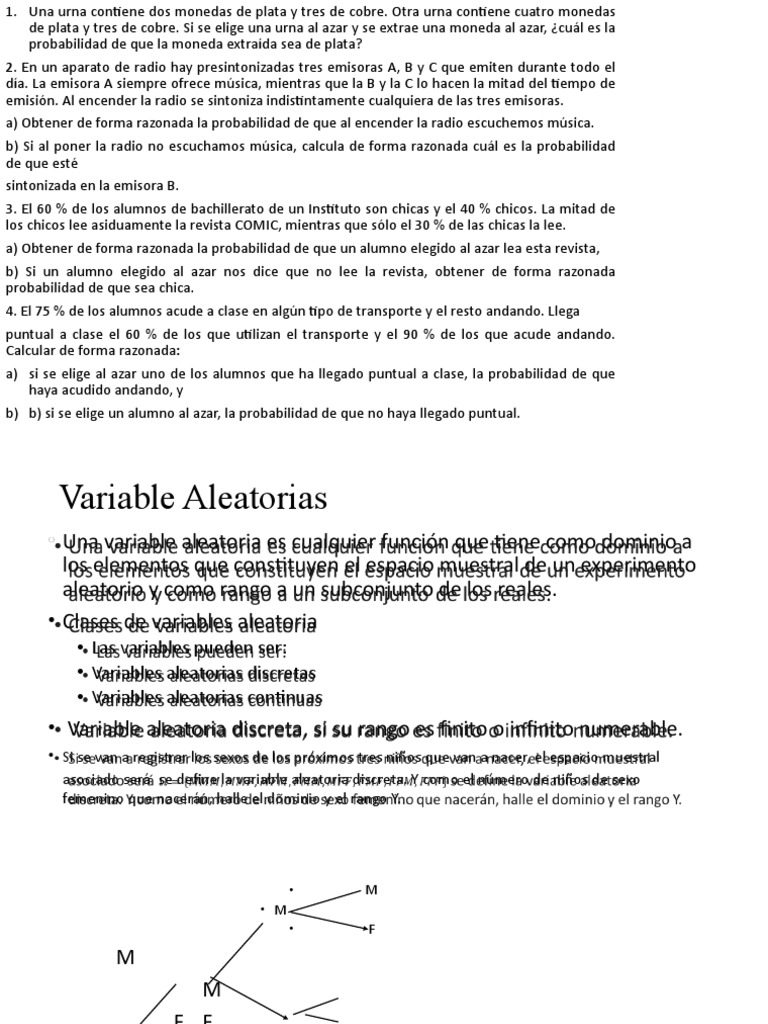 Variables Aleatorias | PDF | Variable aleatoria | Diferencia