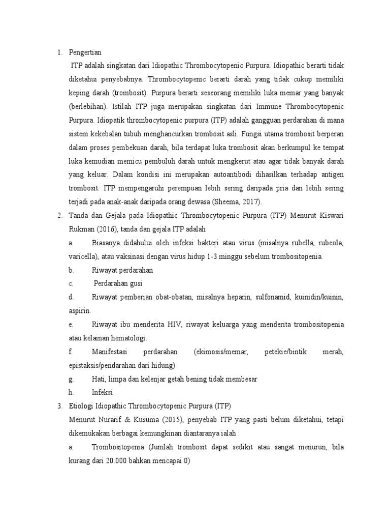 Makalah ITP Anak | PDF