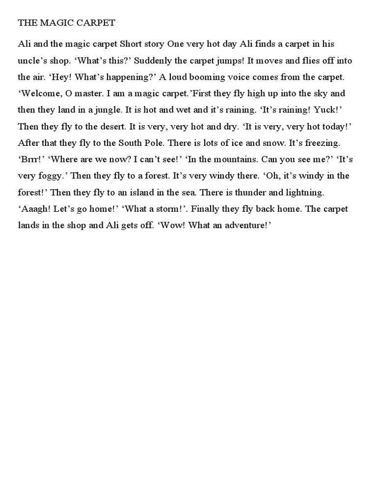 The Magic Carpet | PDF