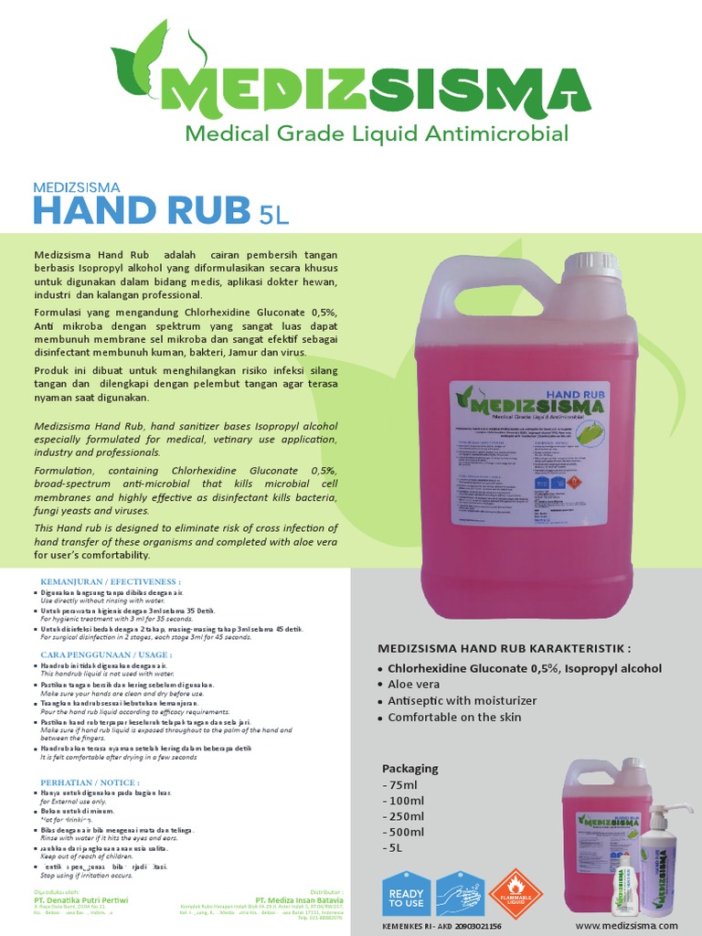 Brosur Medizsisma Hand Rub 5L | PDF