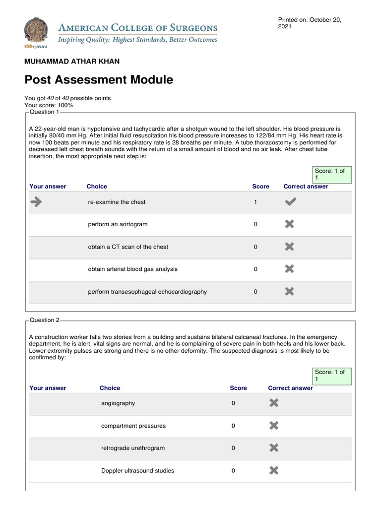 American College of Surgeons - Online Learning | PDF | Major Trauma ...