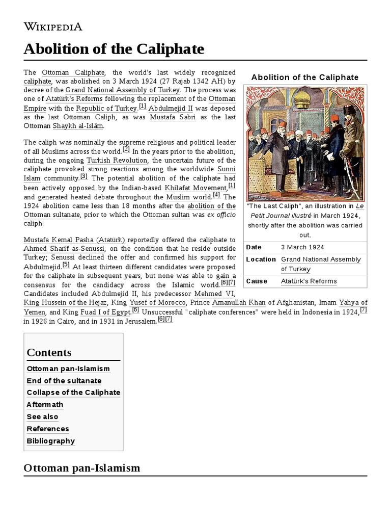 Abolition of The Caliphate | PDF | Middle East | Islamic Fundamentalism