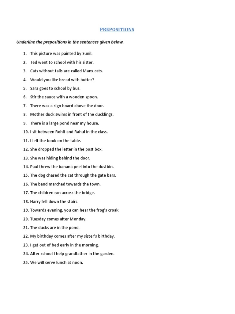 Understanding Prepositions: A Comprehensive Guide to Preposition Usage | PDF