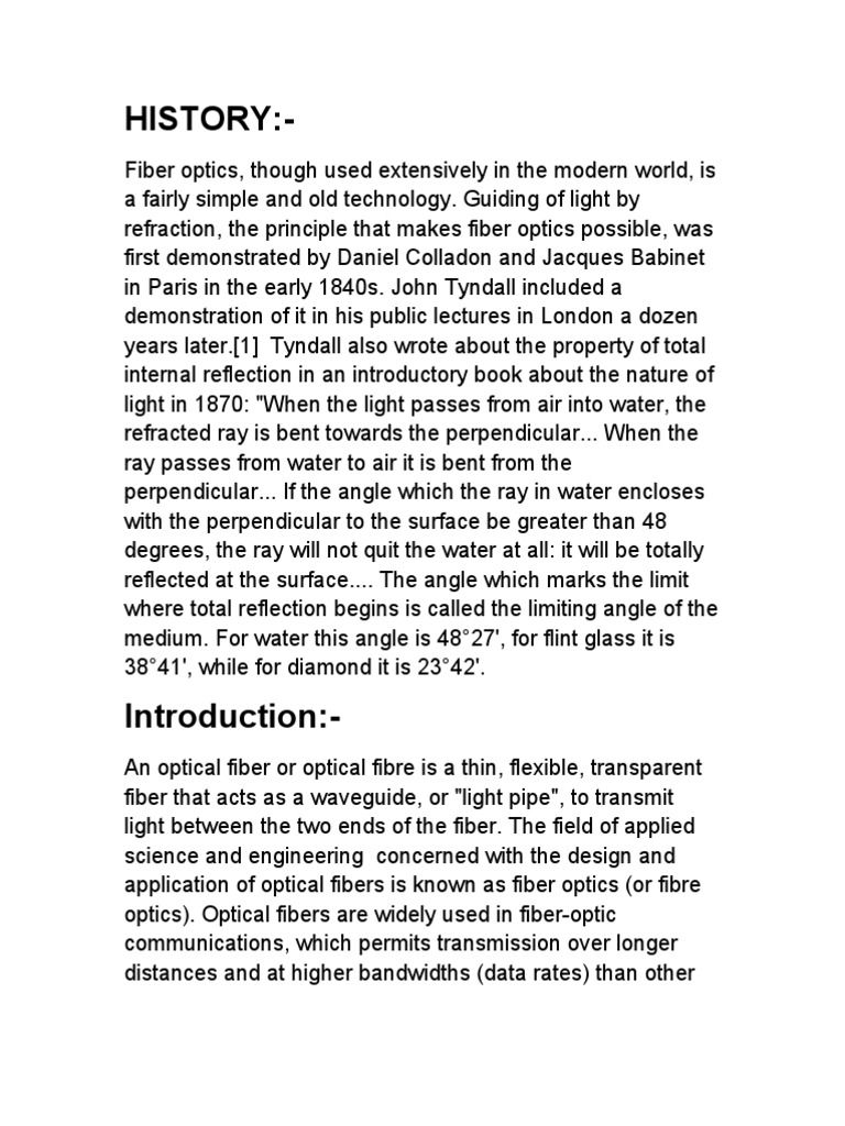 History | PDF | Optical Fiber | Natural Philosophy
