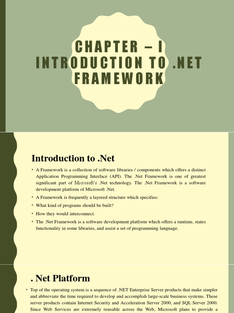 Components Of Net Framework With Diagram Framework Structure