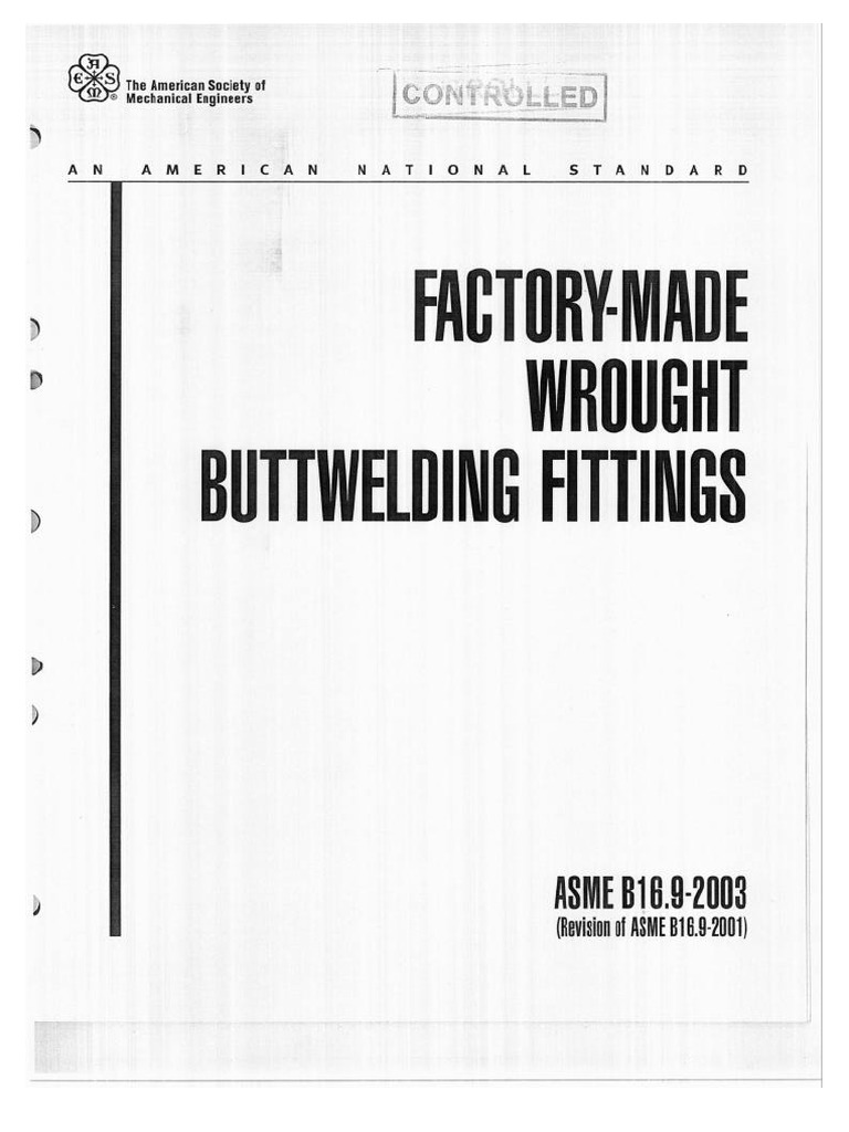 Asme B16.9 - 2003 | PDF