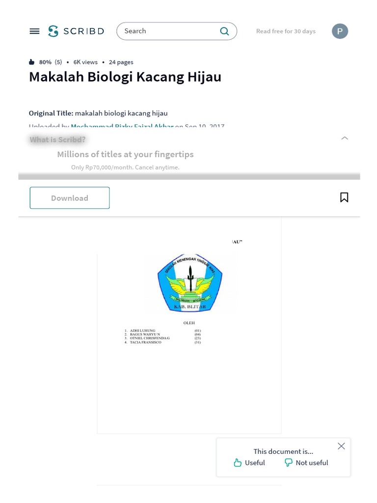 Makalah Biologi Kacang Hijau - PDF | PDF | Social Information Processing | E Commerce