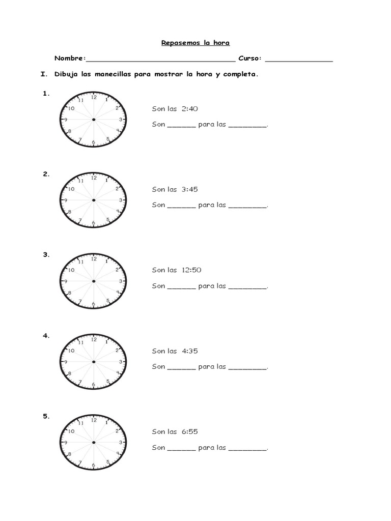 Guia de Repaso de La Hora 3 Basico | PDF