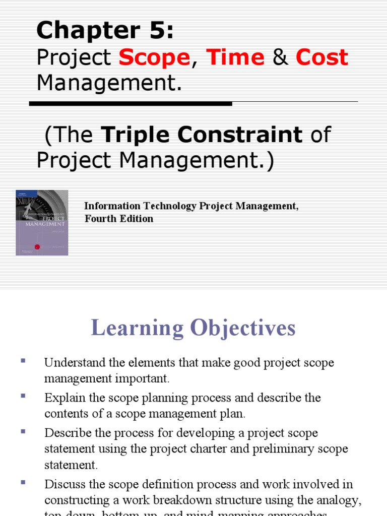 Ch05 Project Scope, Time - Cost Management | PDF | Project Management ...
