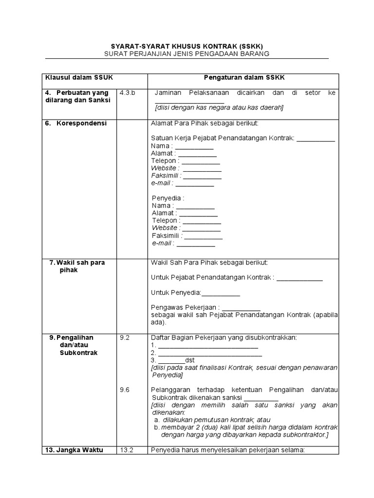 1 SSKK Barang 2021 | PDF