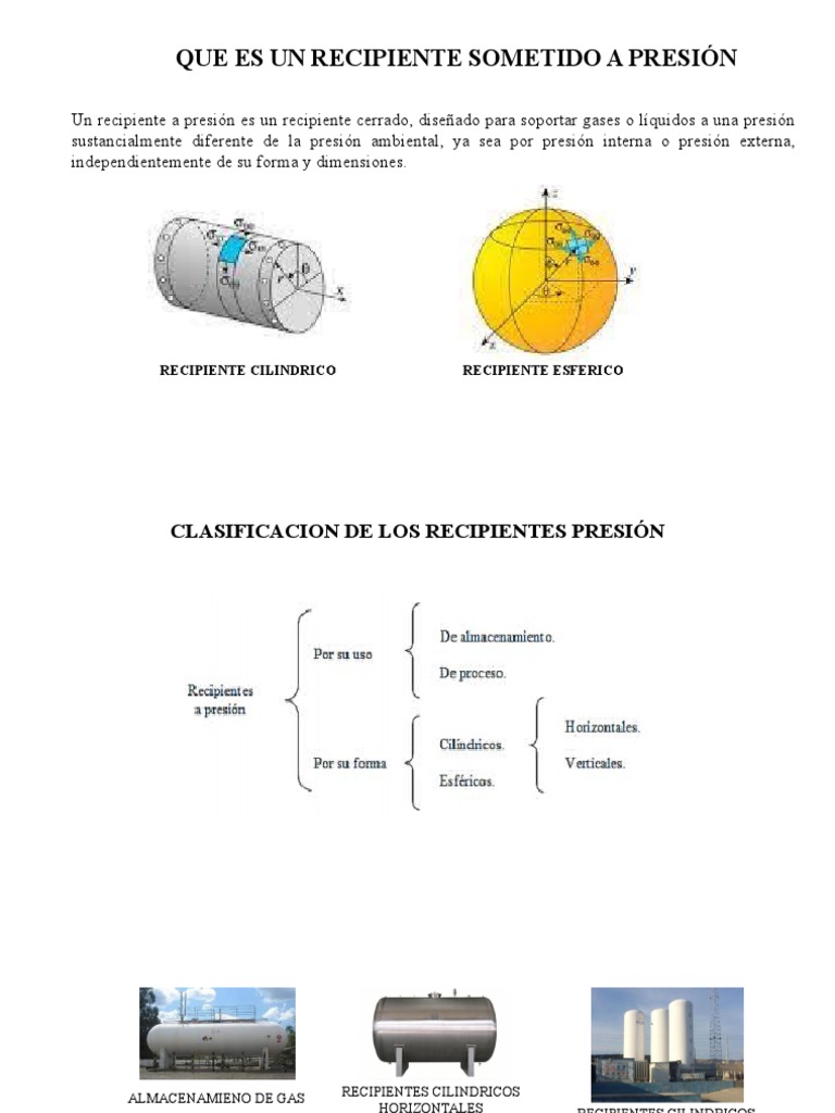 Recipientes a Presión: Diseño y Tipos | PDF | Sistema de coordenadas ...