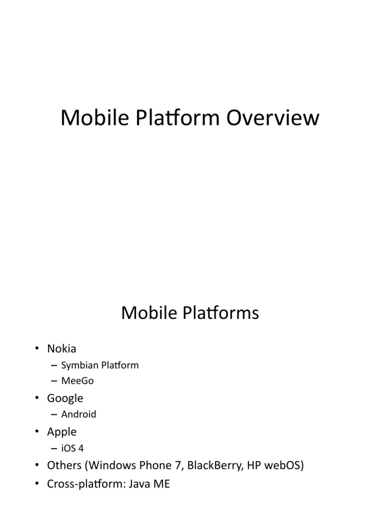 Lecture 1 Introduction Mobile Programming Pdf Android Operating 7015