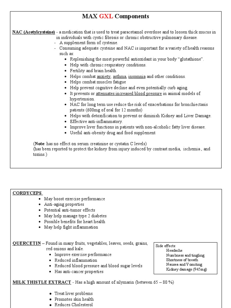 MAX GXL Benefits | PDF | Health Sciences | Medicine