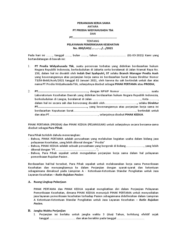 Contoh Draft SPK | PDF | Hukum