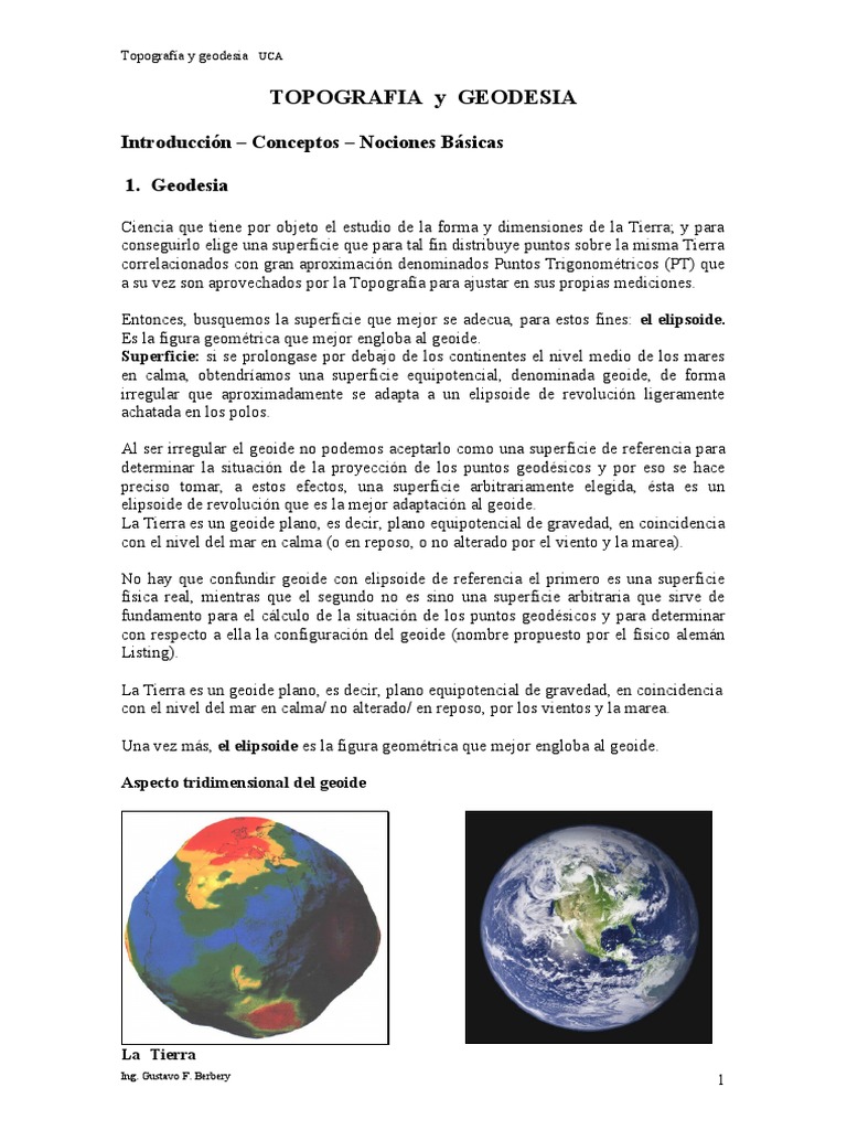 1.topografía y Geodesia | PDF | Geodesia | Topografía