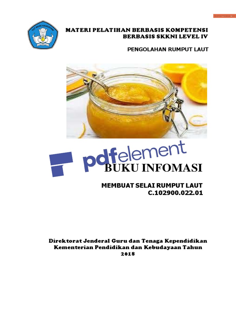 Buku Informasi Membuat Selai Rumput Laut Rev | PDF