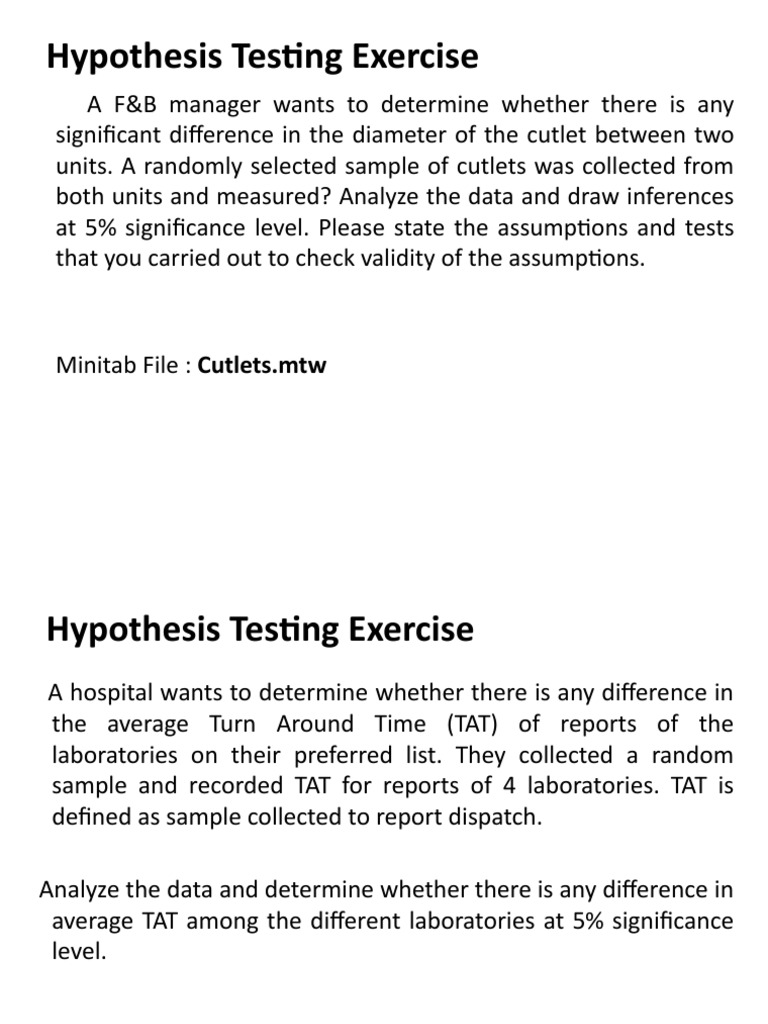 Hypothesis Testing Assignment | PDF