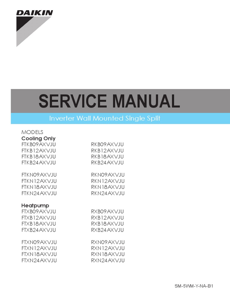 Service Manual Daikin RKB FKB | PDF | Leak | Electrical Connector