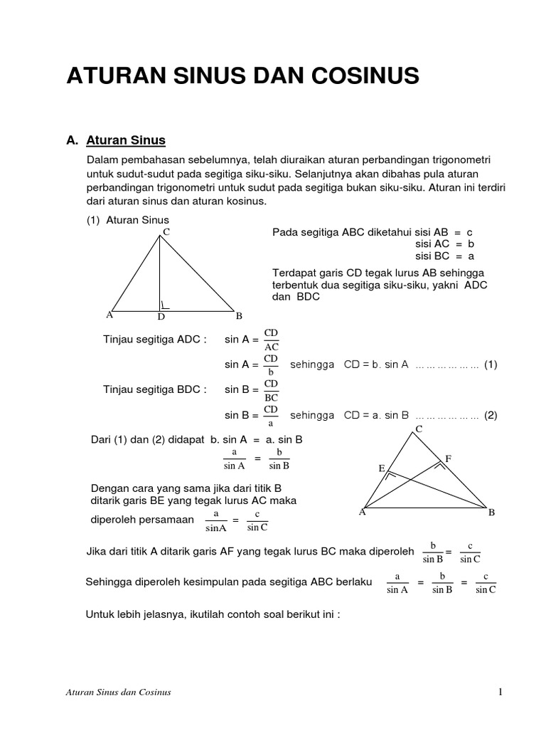 Aturan Sinus | PDF
