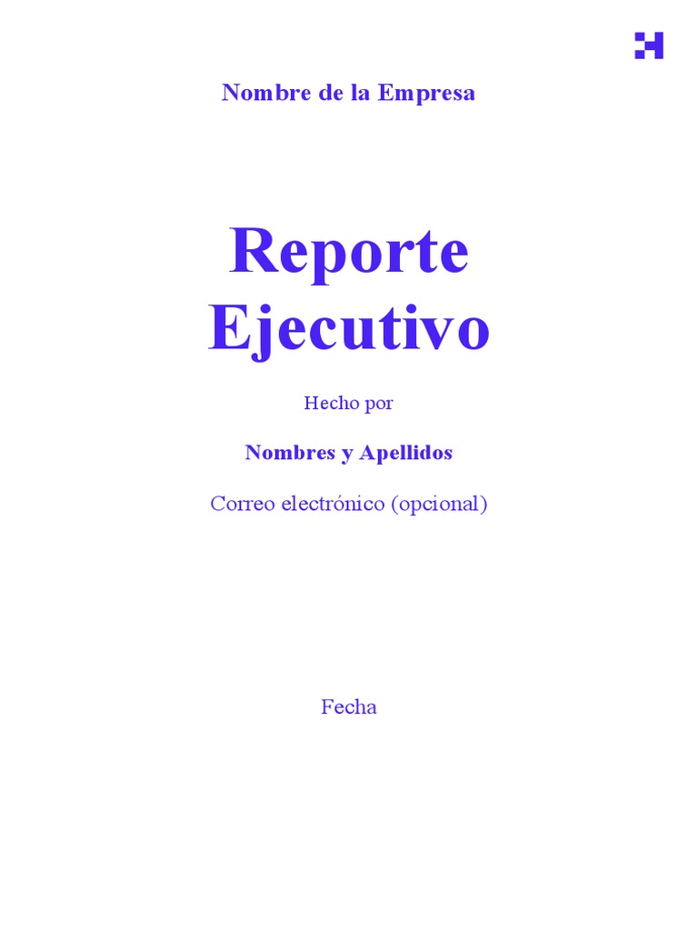 Plantilla Reporte Ejecutivo | PDF