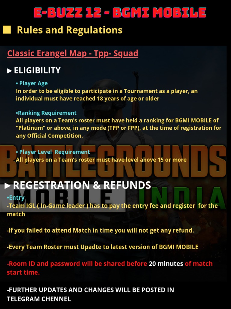 BGMI RULES BOOK - Sidd | PDF | Computing | Software