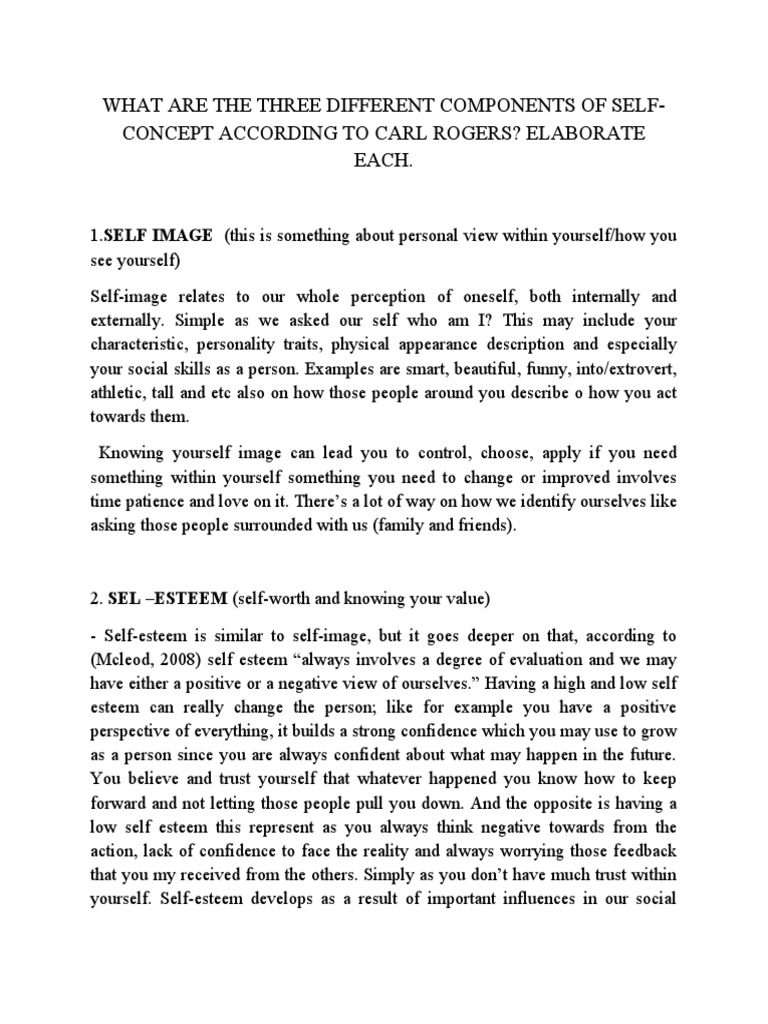 What Are The Three Different Components of Self-Concept According To ...