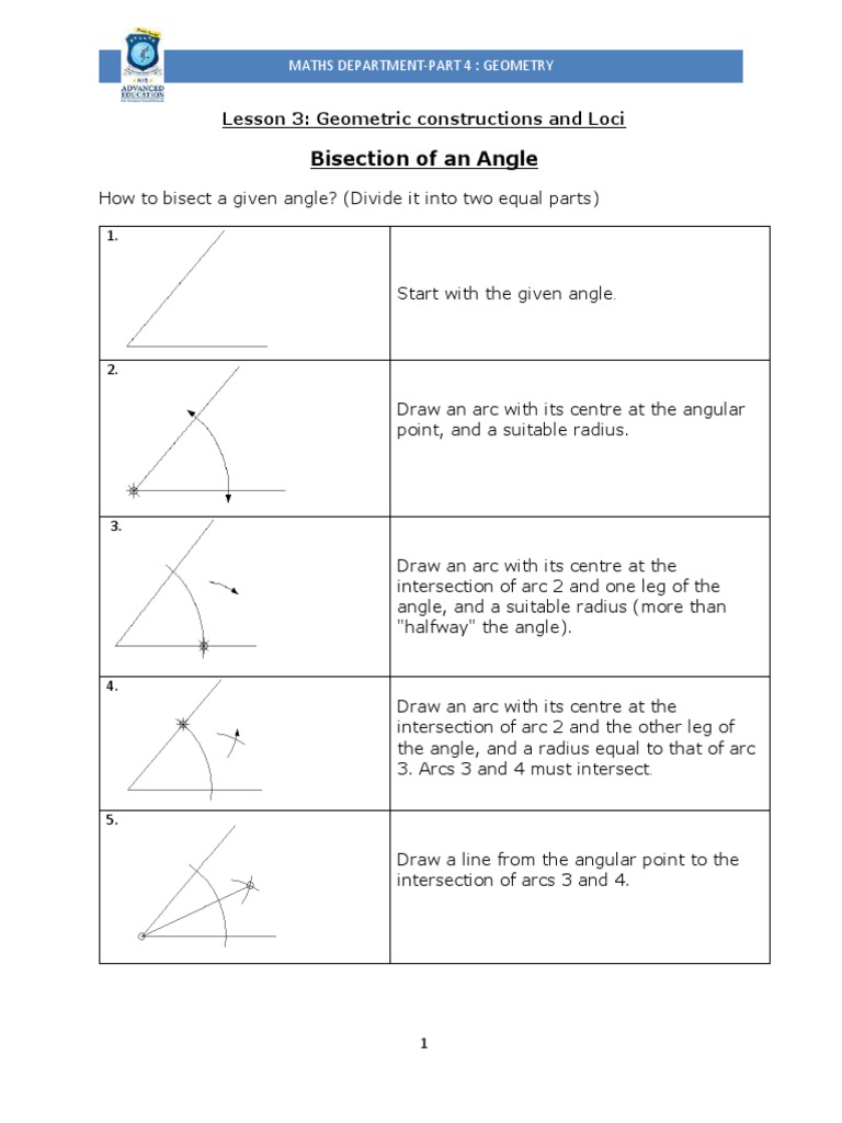 Geometry Lesson 3 Constructions and Loci | PDF | Euclidean Plane Geometry | Mathematics