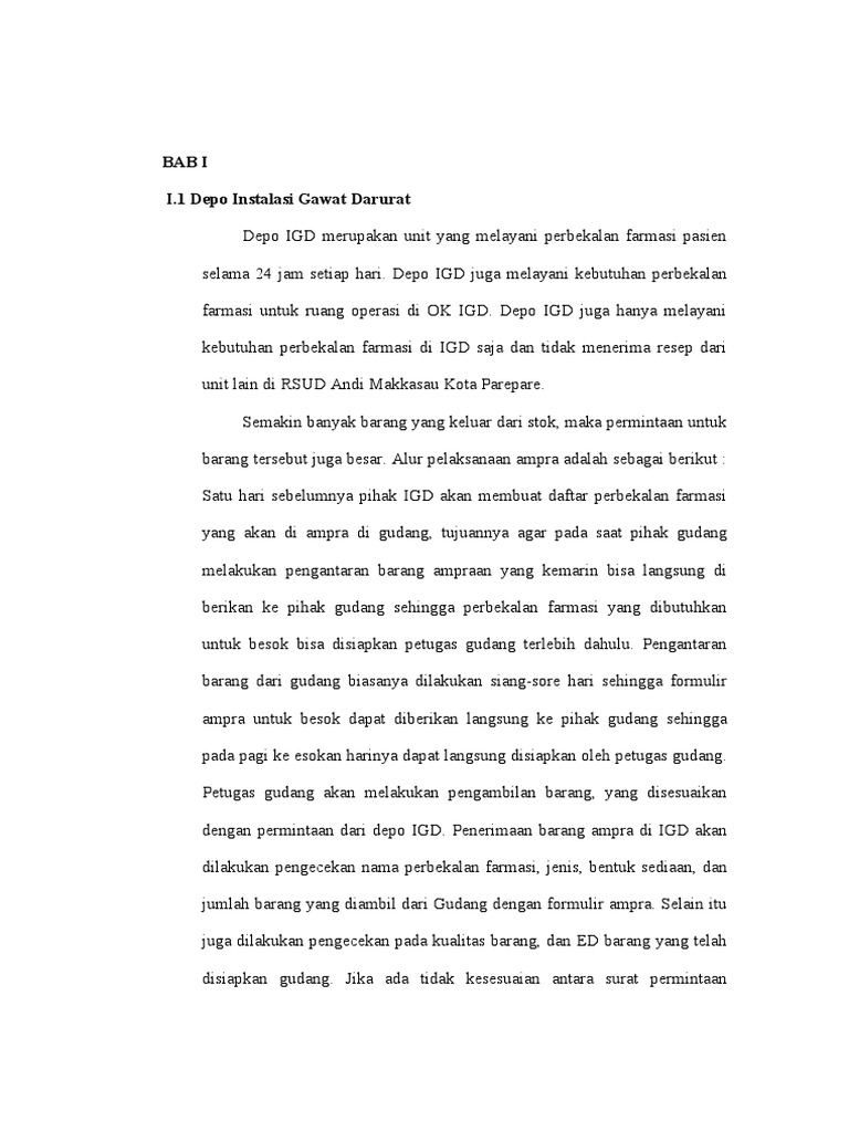 Depo Igd Terbaru | PDF