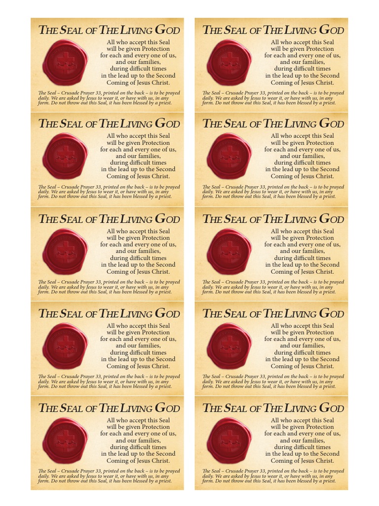 Seal Card A-A4 | PDF | Prayer | Love