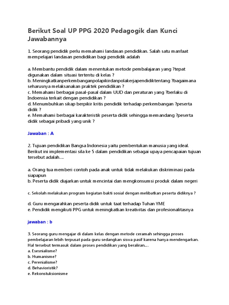 CTH Soal Up | PDF | Karier & Perkembangan