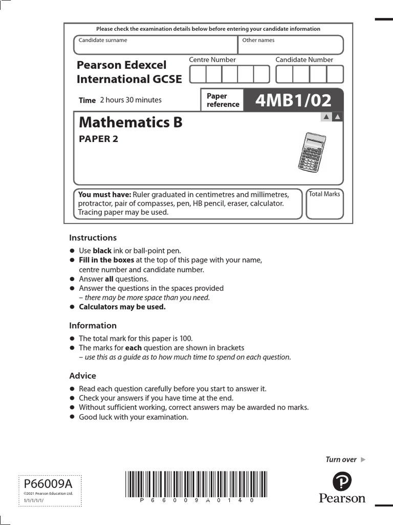 Mathematics B: Pearson Edexcel International GCSE | PDF | Mathematics