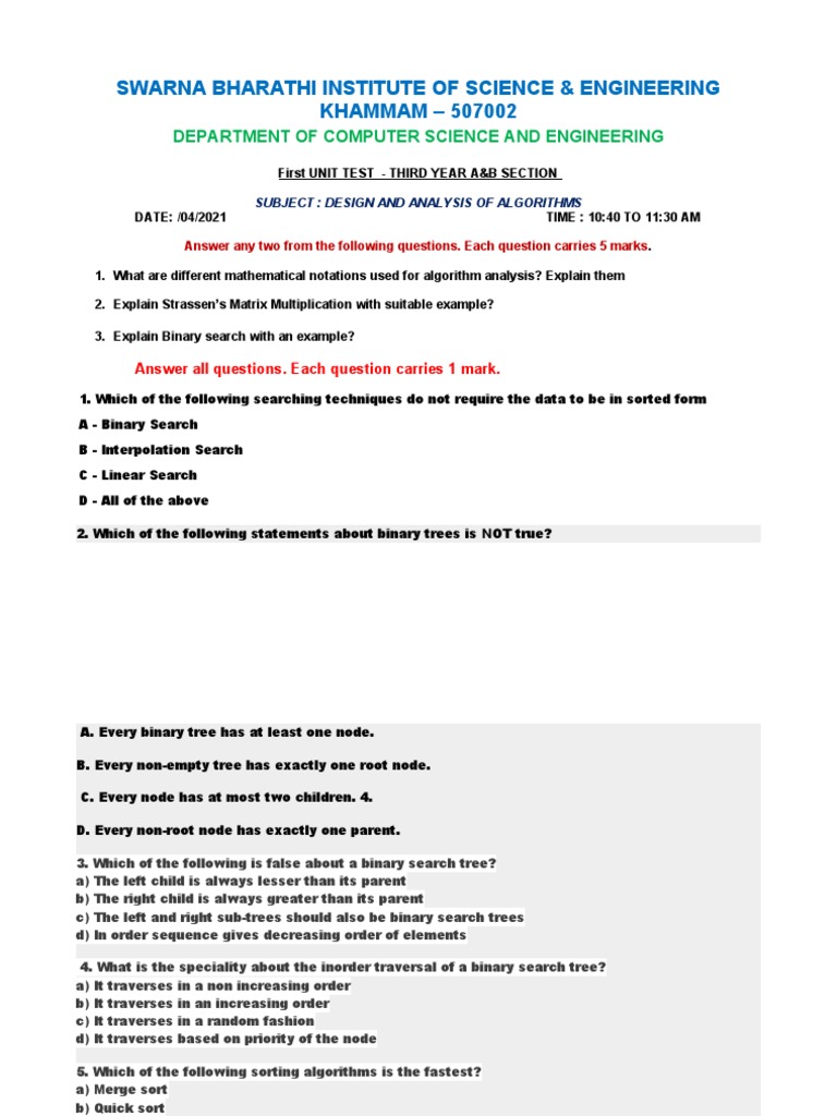 Design and Algorithms | PDF | Mathematics | Computer Science