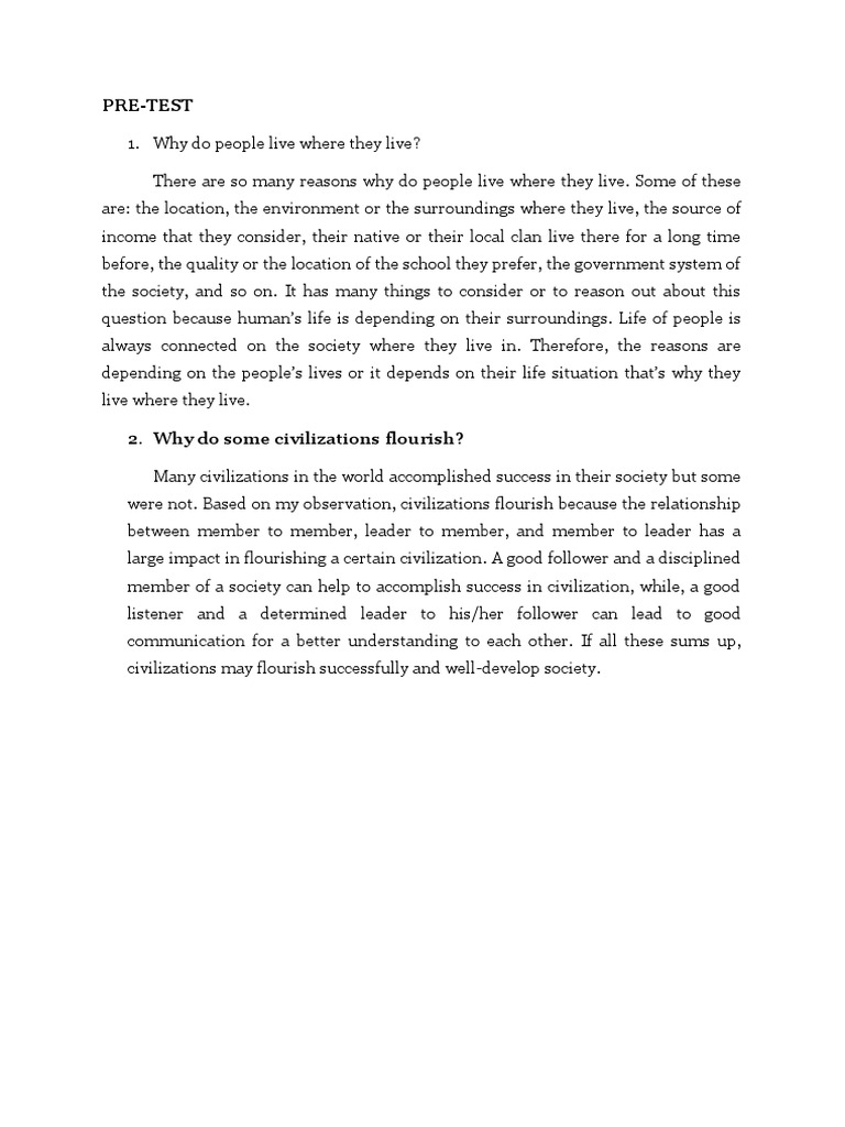 Why Do People Live Where They Live | PDF | Social Sciences | Science