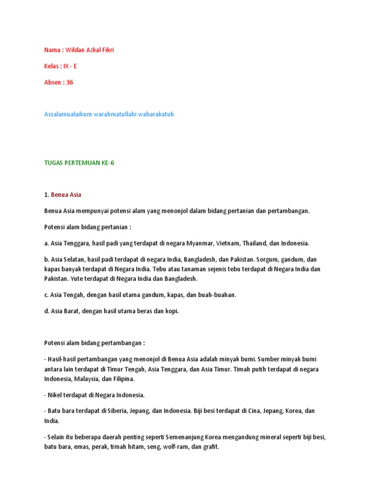 IPS Tugas Ke 6 (Wildan Azkal Fikri) | PDF