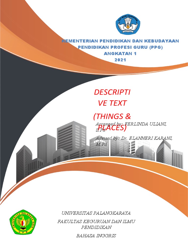 Modul Bahan Ajar DESCRIPTIVE TEXT (Things & Places) | PDF | Learning | Adjective