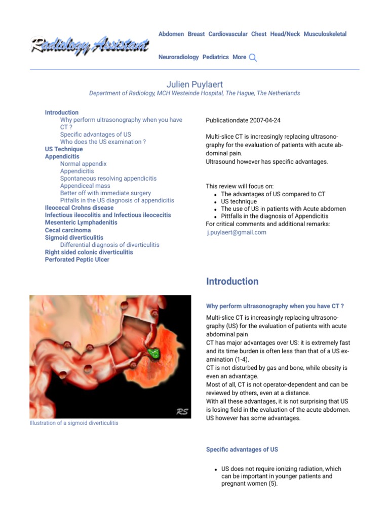 The Radiology Assistant - Ultrasound in Acute Abdomen | PDF | Ct Scan ...