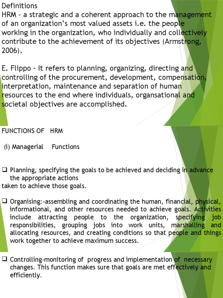 LEC 1 Introduction To HRM | PDF | Human Resource Management | Employment