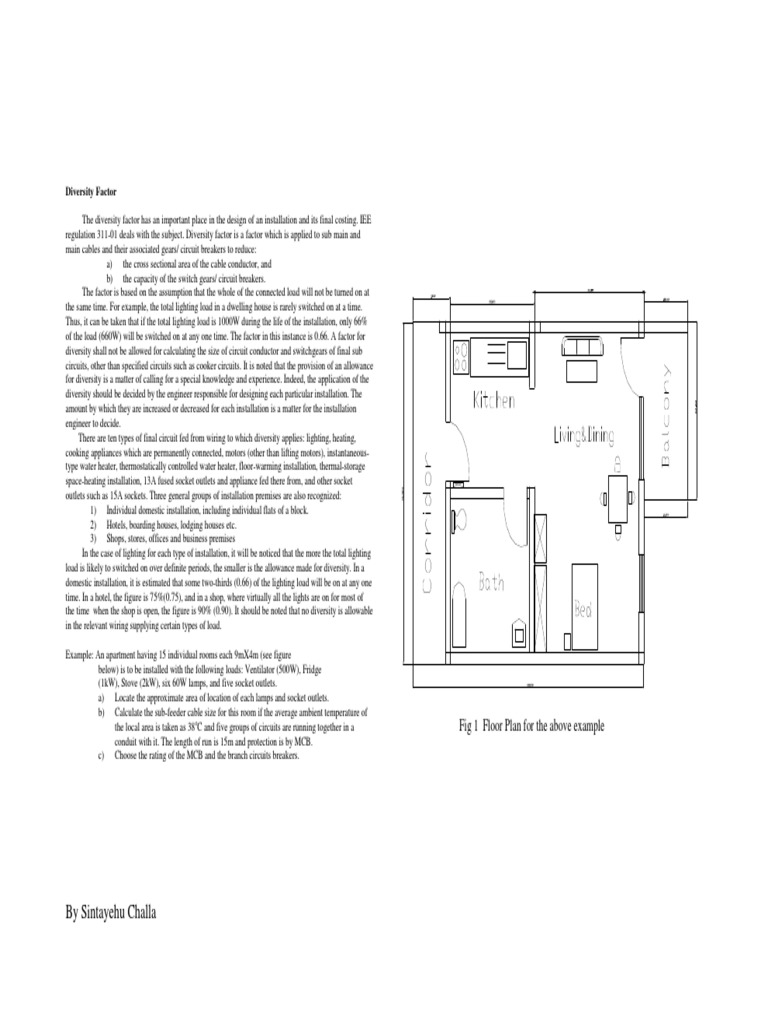 Diversity Factor | PDF | Electrical Wiring | Electrical Connector