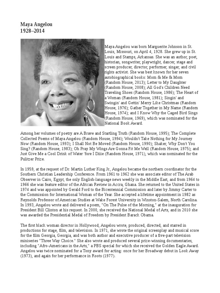 Maya Angelou Still I Rise | PDF | Maya Angelou