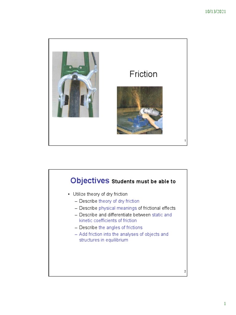 Dry Friction | Download Free PDF | Friction | Physics