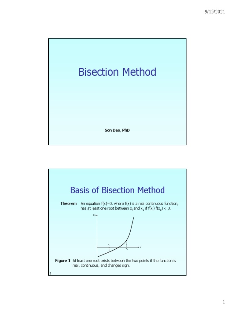 Basis of Bisection Method | PDF | Theoretical Computer Science | Mathematics