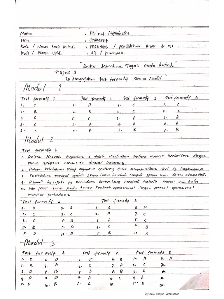 Pendidikan Anak Di SD Tugas 3 | PDF