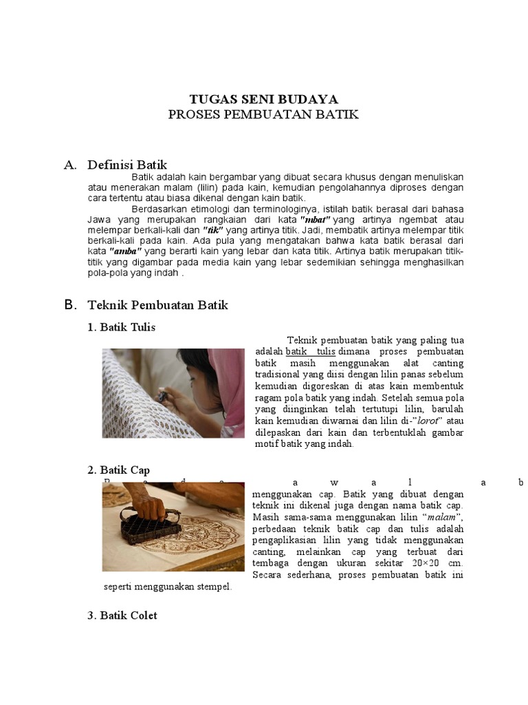 Tugas Seni Budaya Batik | PDF