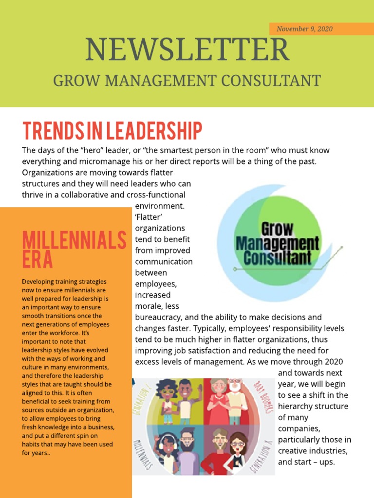 Newsletter: Trends in Leadership | PDF | Leadership | Transformational ...