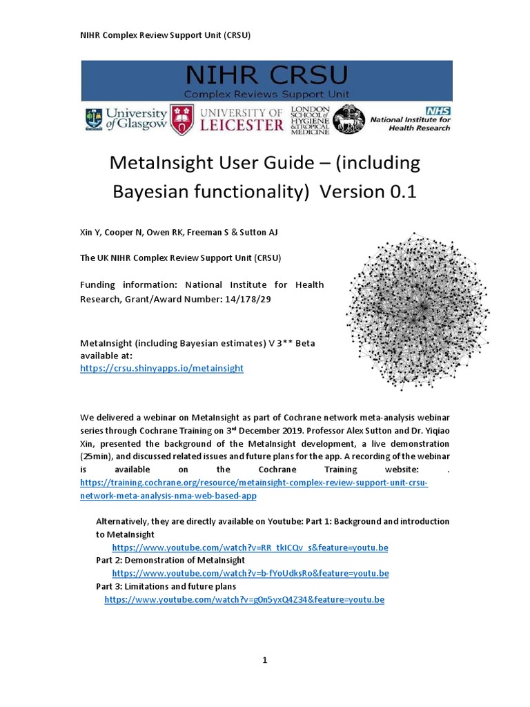 MetaInsight User Guide for NMA | PDF | Meta Analysis | Comma Separated ...