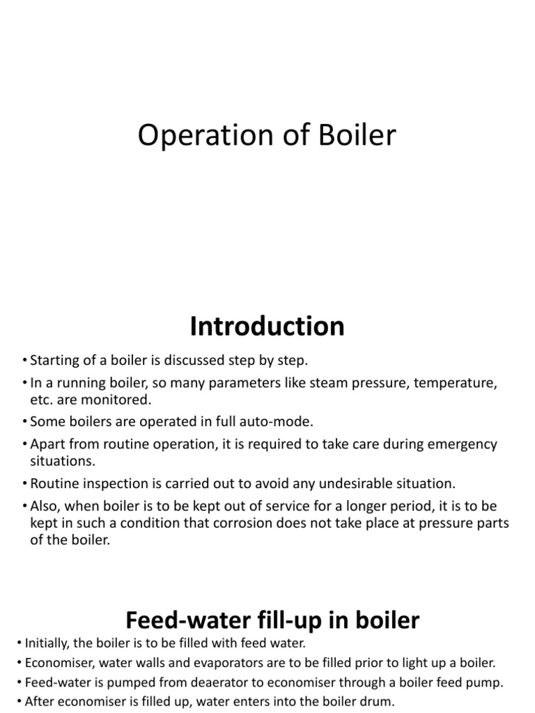 Operation of Boiler | PDF | Boiler | Furnace