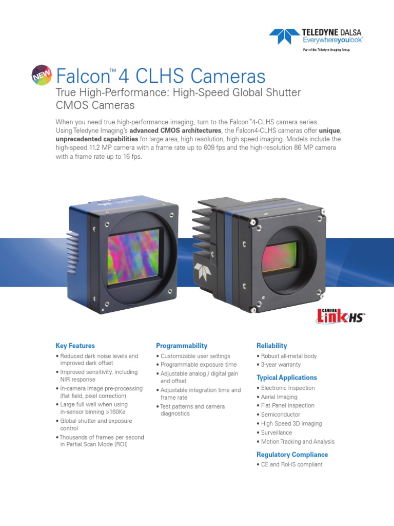 Falcon 4 CLHS Cameras: True High-Performance: High-Speed Global Shutter ...