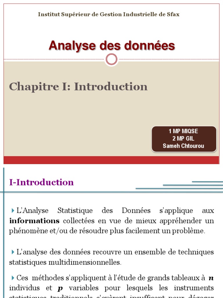 Chapitre 1 AD | Descargar gratis PDF | Analyse des données | Statistiques