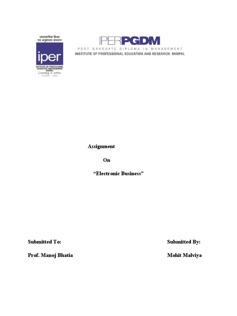 E Business Assignment Pdf E Commerce Complement System