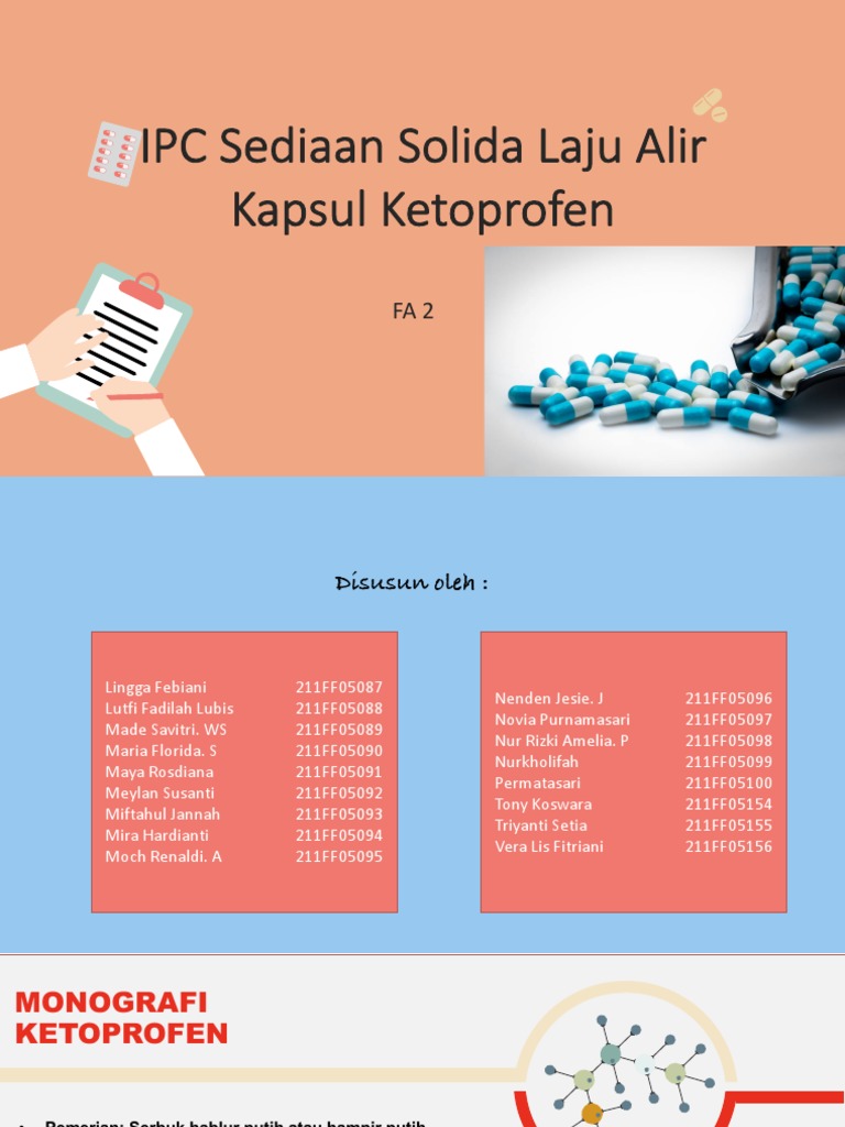 IPC Sediaan Solida Kapsul Ketoprofen - FA2 | PDF